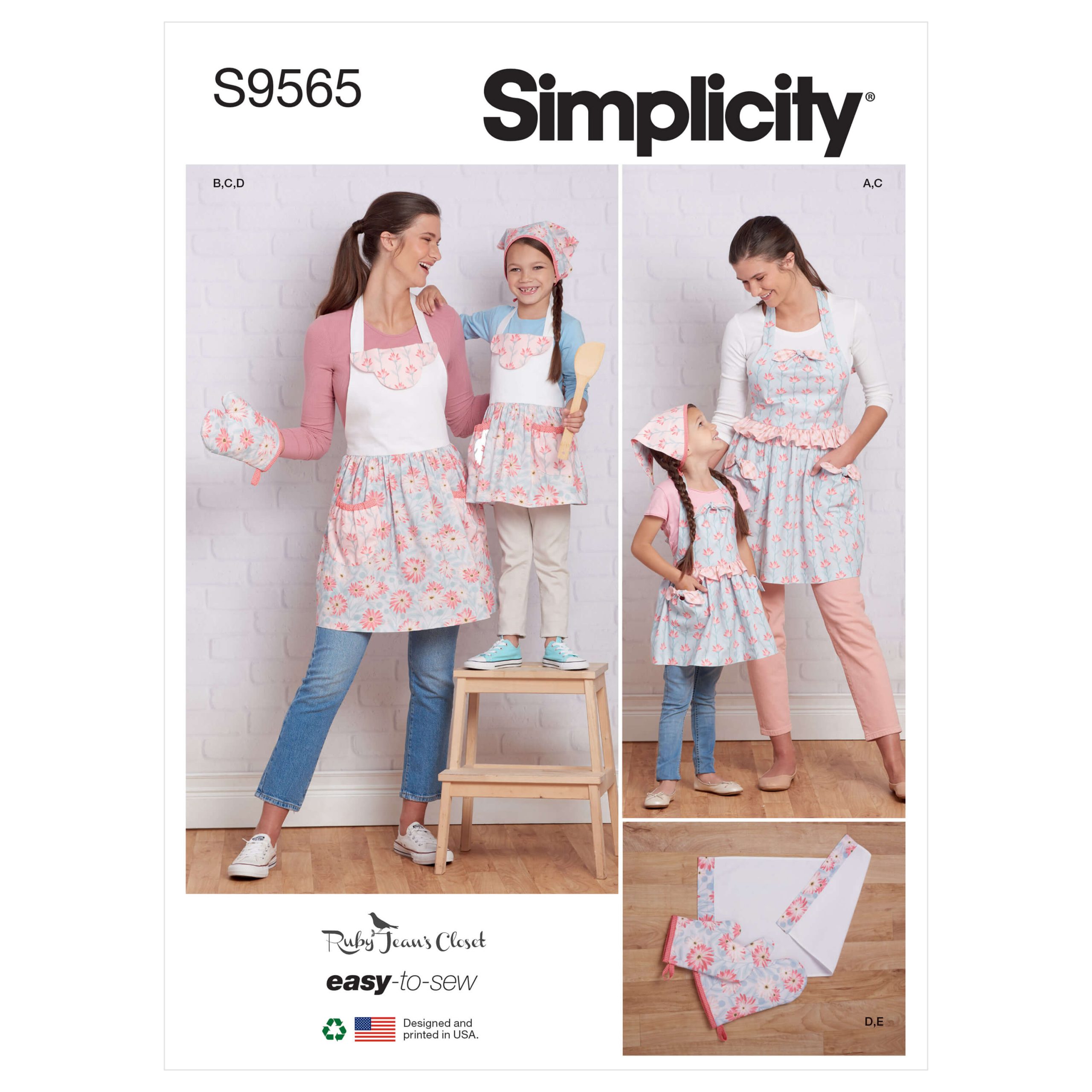 Simplicity Sewing Pattern S9565 Children’s and Misses’ Aprons and ...