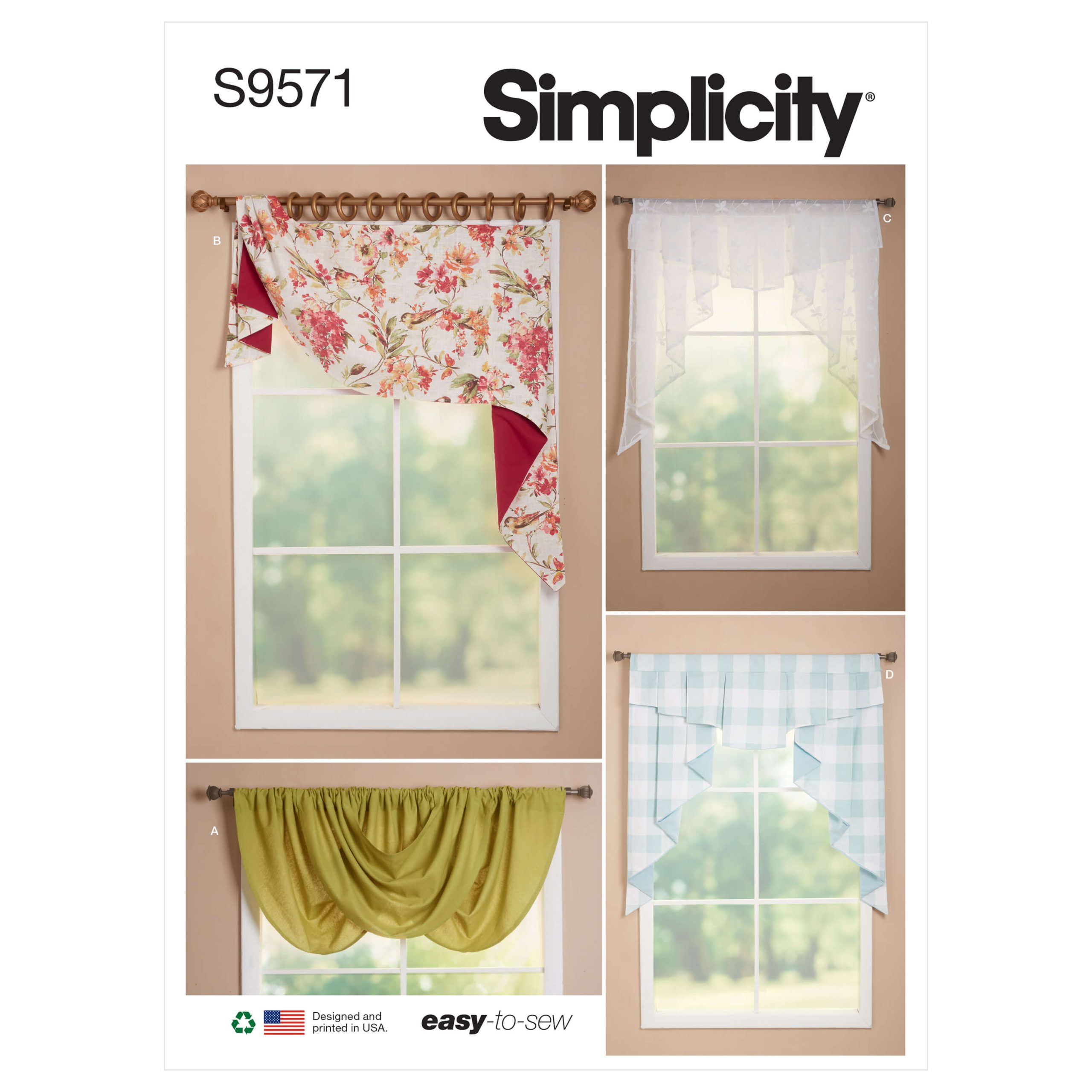 Simplicity Sewing Pattern S9571 Valances and Swags - Sewdirect