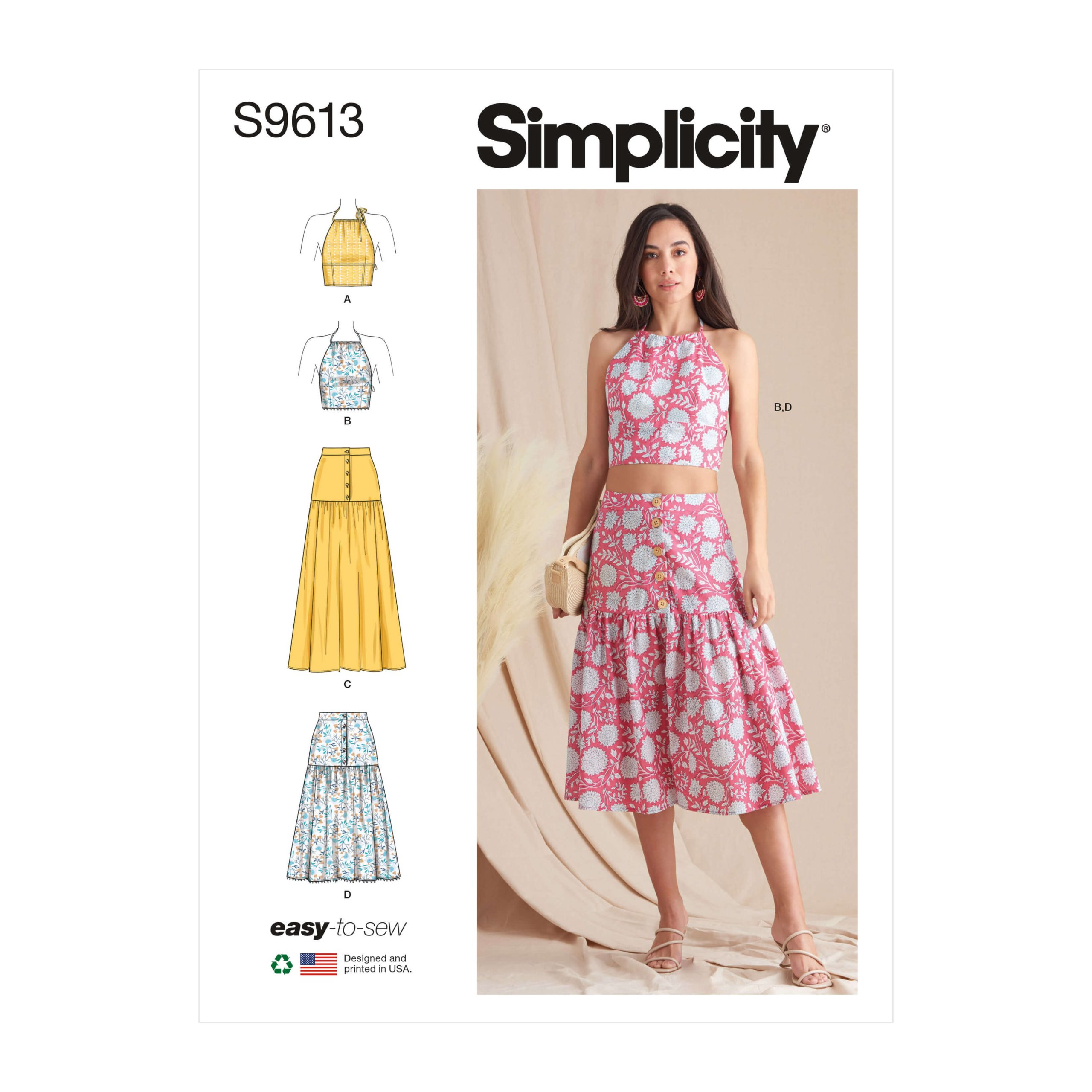 Simplicity Sewing Pattern S9613 Misses’ Top and Skirts - Sewdirect