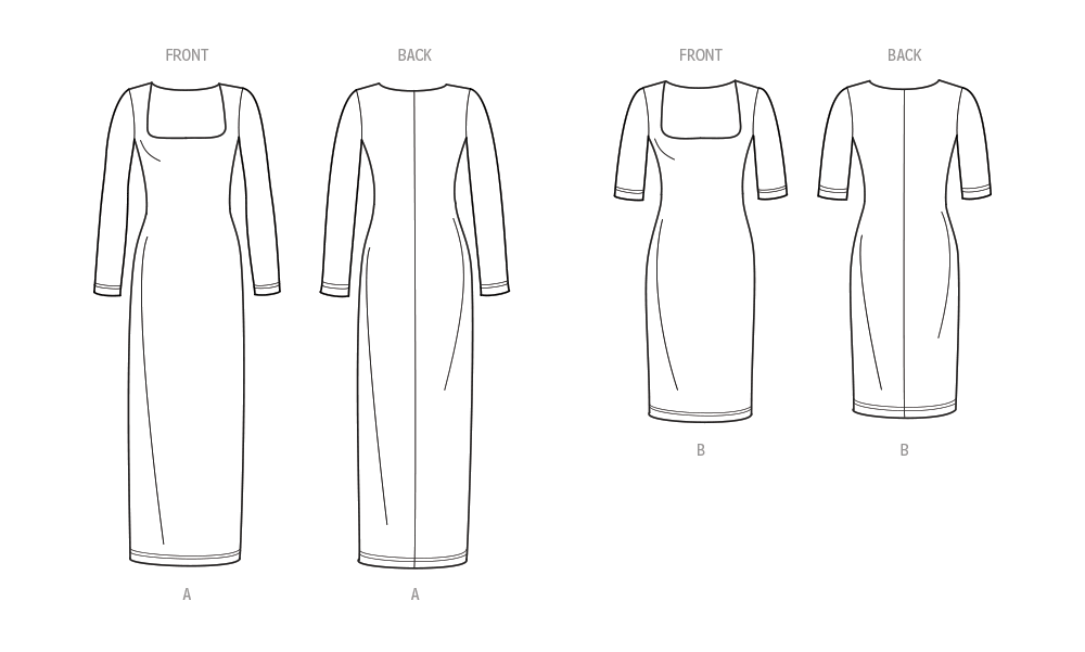 Simplicity Sewing Pattern S9701 Misses’ Knit Dress in Two Lengths by ...