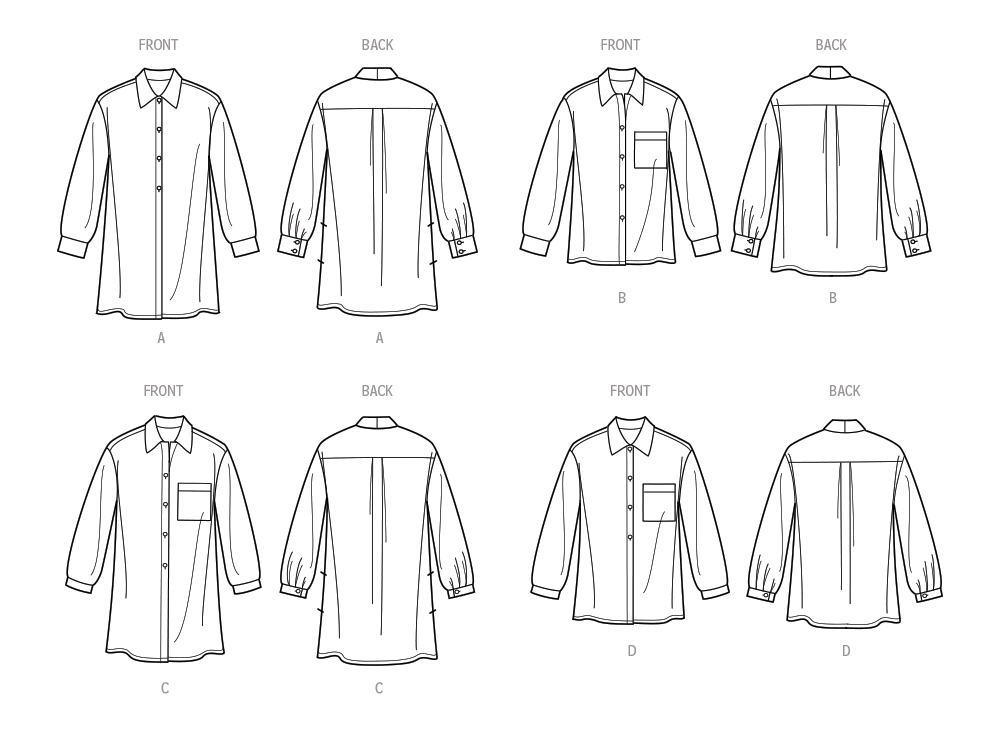 Simplicity Sewing Pattern S9707 Misses’ Shirts - Sewdirect