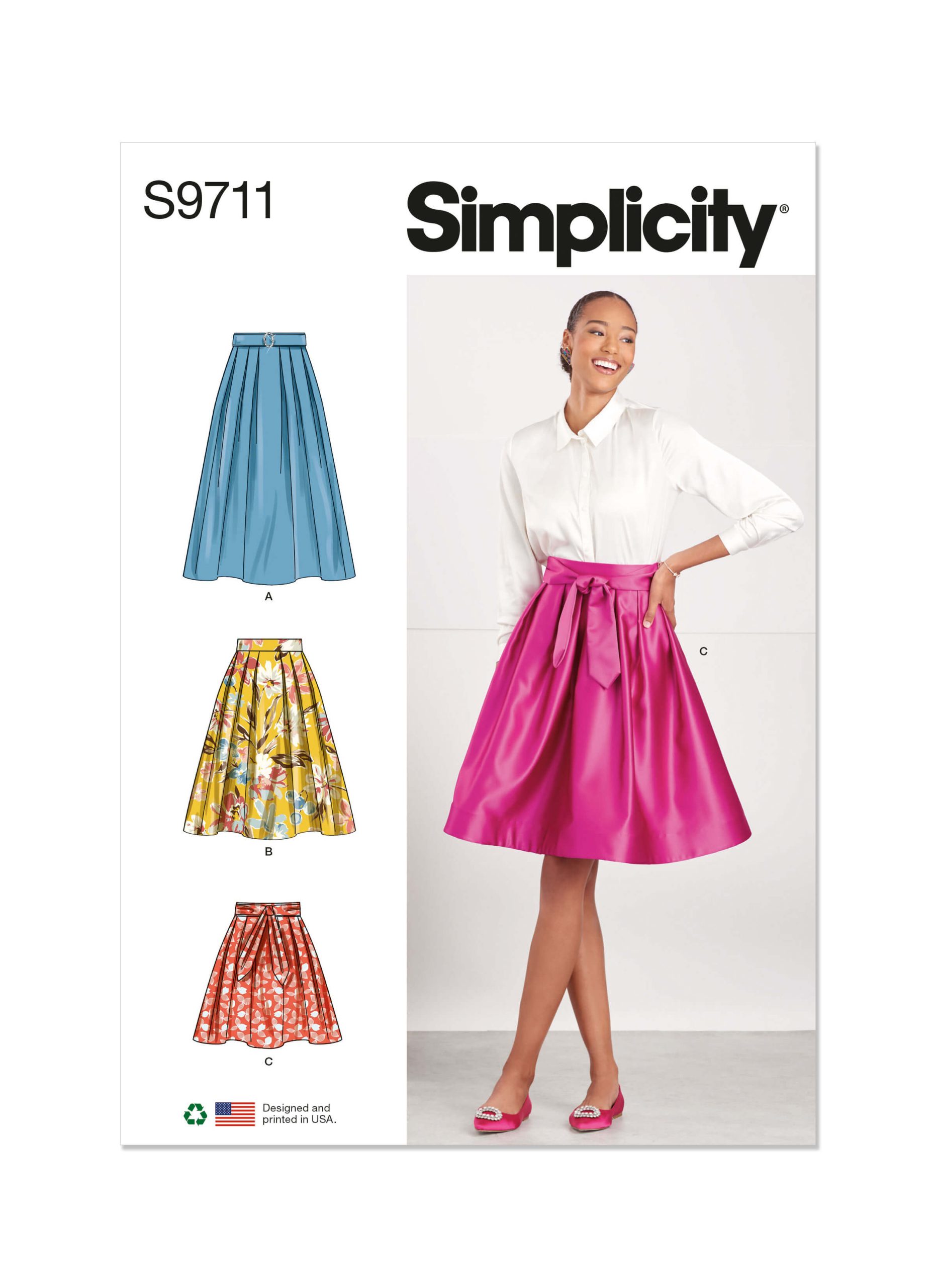 Simplicity Sewing Pattern S9711 Misses’ Pleated Skirts - Sewdirect