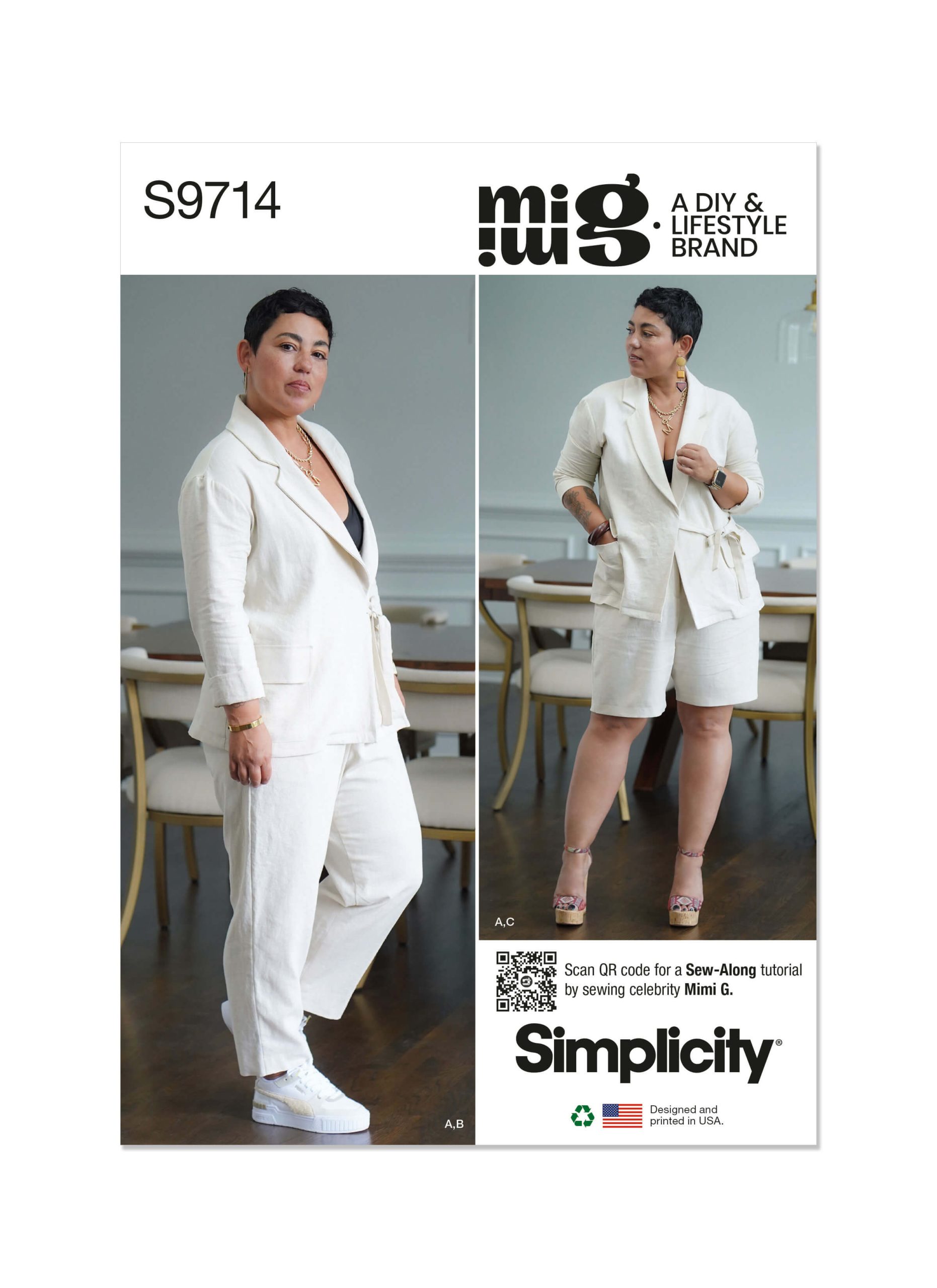 Simplicity Sewing Pattern S9714 Misses’ Jacket, Trousers and Shorts by ...