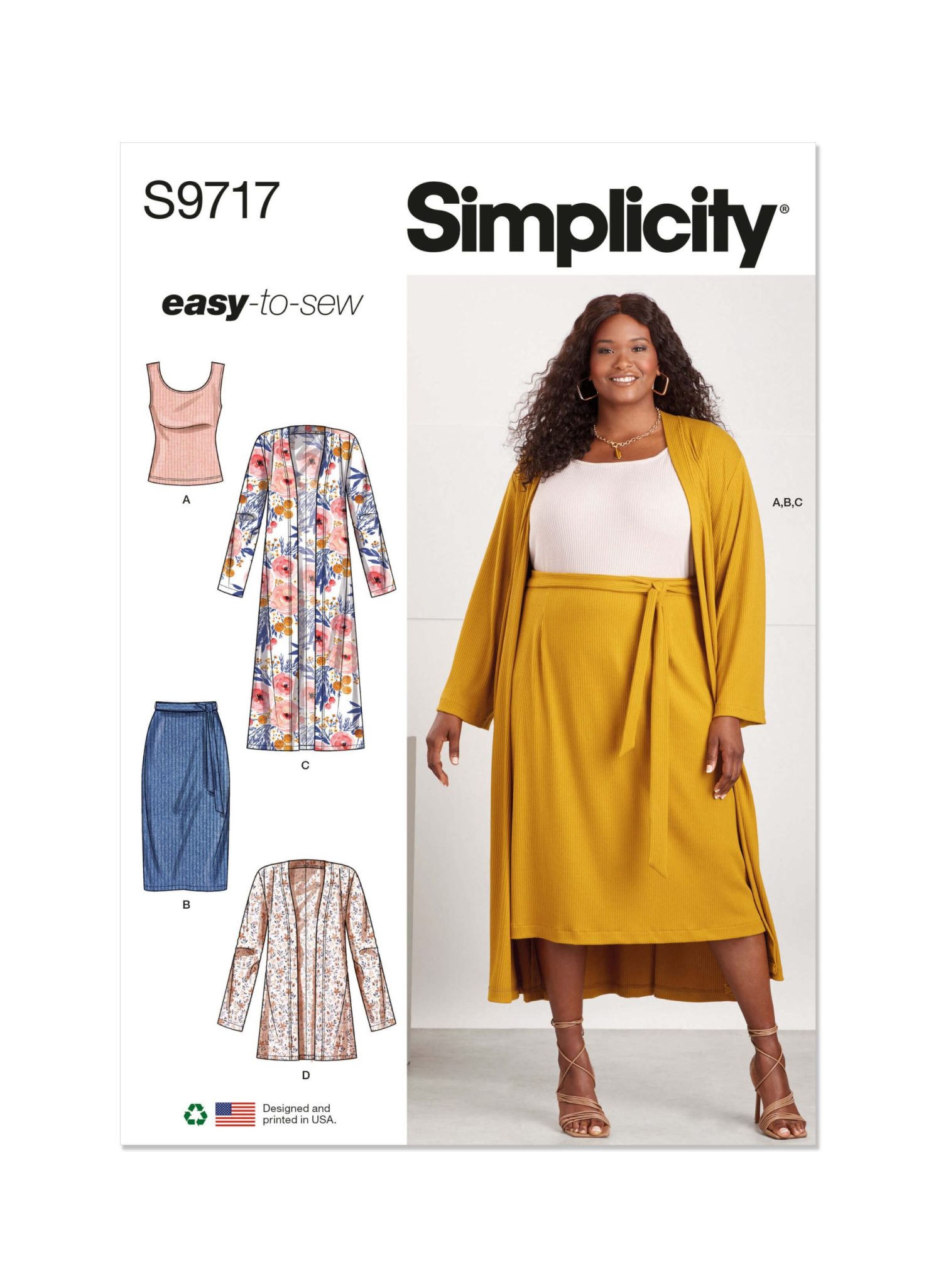 Simplicity Sewing Pattern S9717 Women’s Co-ordinate Knit Top, Cardigan ...