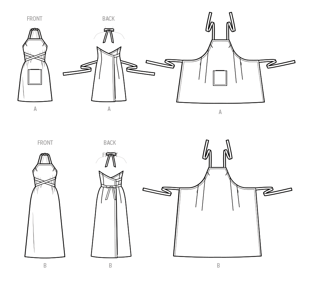 Simplicity Sewing Pattern S9739 Misses’ Back-Wrap Dress and Pinafore in ...