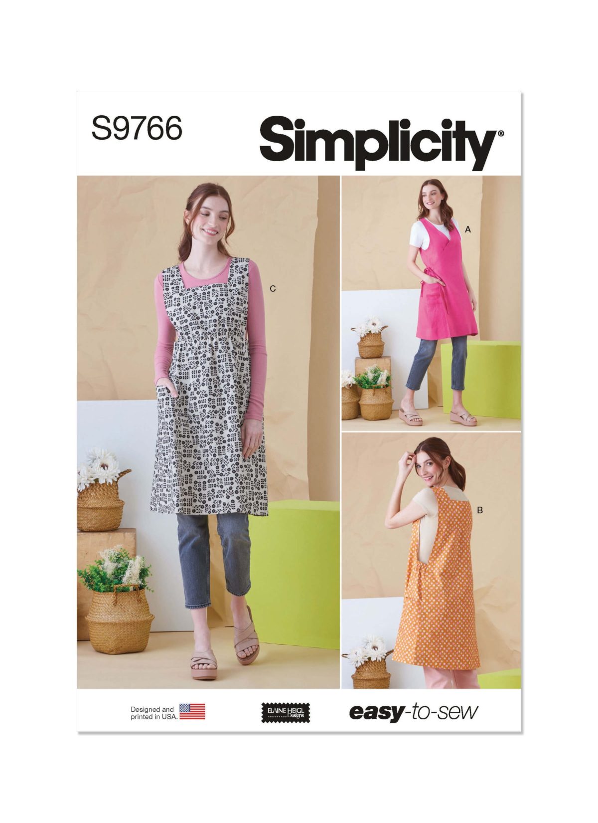 Simplicity Sewing Pattern S9766 Misses’ Tabard Aprons by Elaine Heigl ...