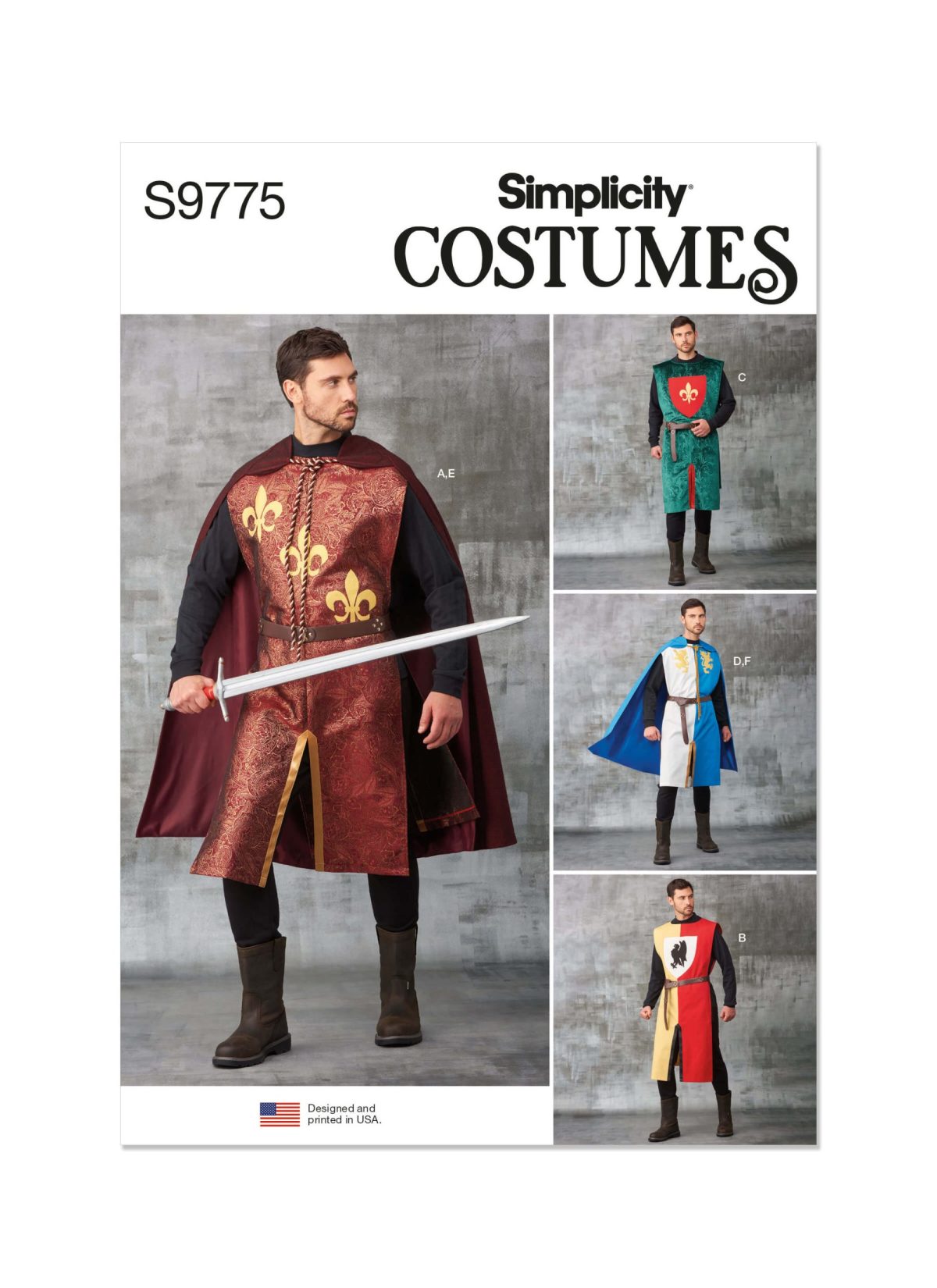 Simplicity Sewing Pattern S9775 Unisex Tabards, Capes and Heraldic ...