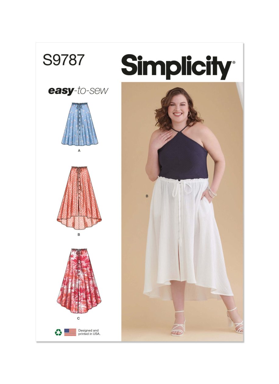 Simplicity Sewing Pattern S9787 Women’s Skirt With Hemline Variations ...