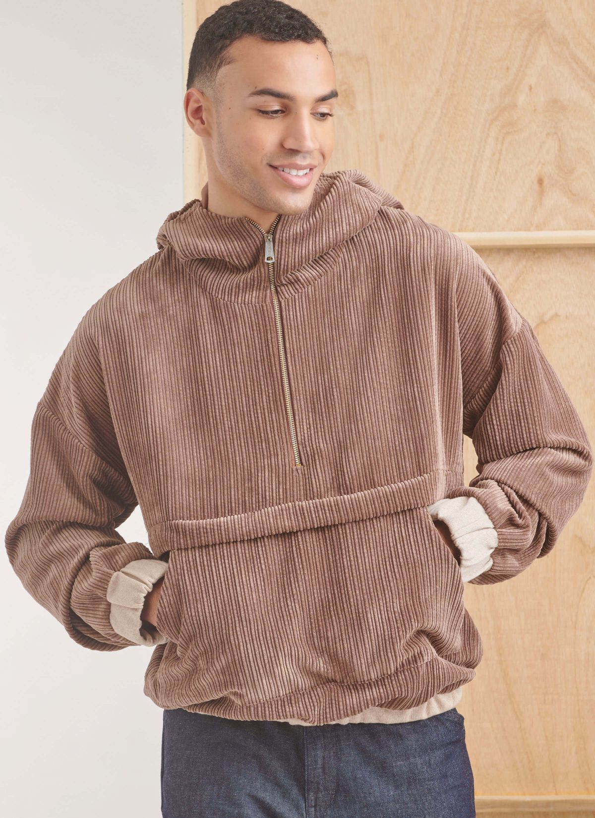 Simplicity Sewing Pattern S9829 Men’s Half Zip Hoodie - Sewdirect