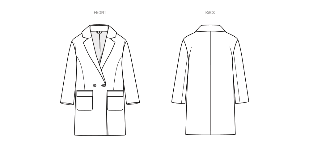 Simplicity Sewing Pattern S9854 Misses’ Lined Coat for American Sewing ...