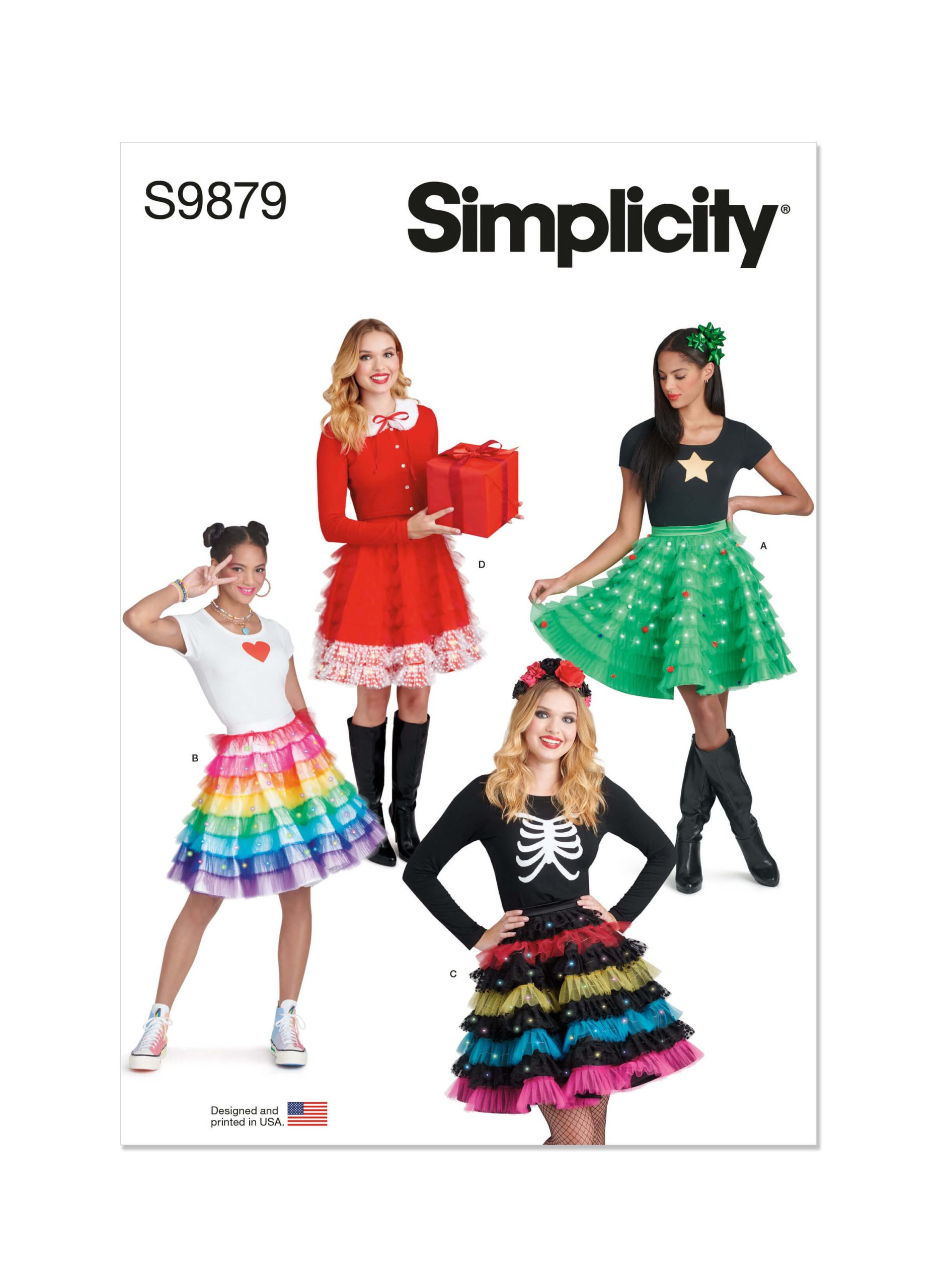 Simplicity Sewing Pattern S9879 Holiday Skirts, Collar and Appliques ...