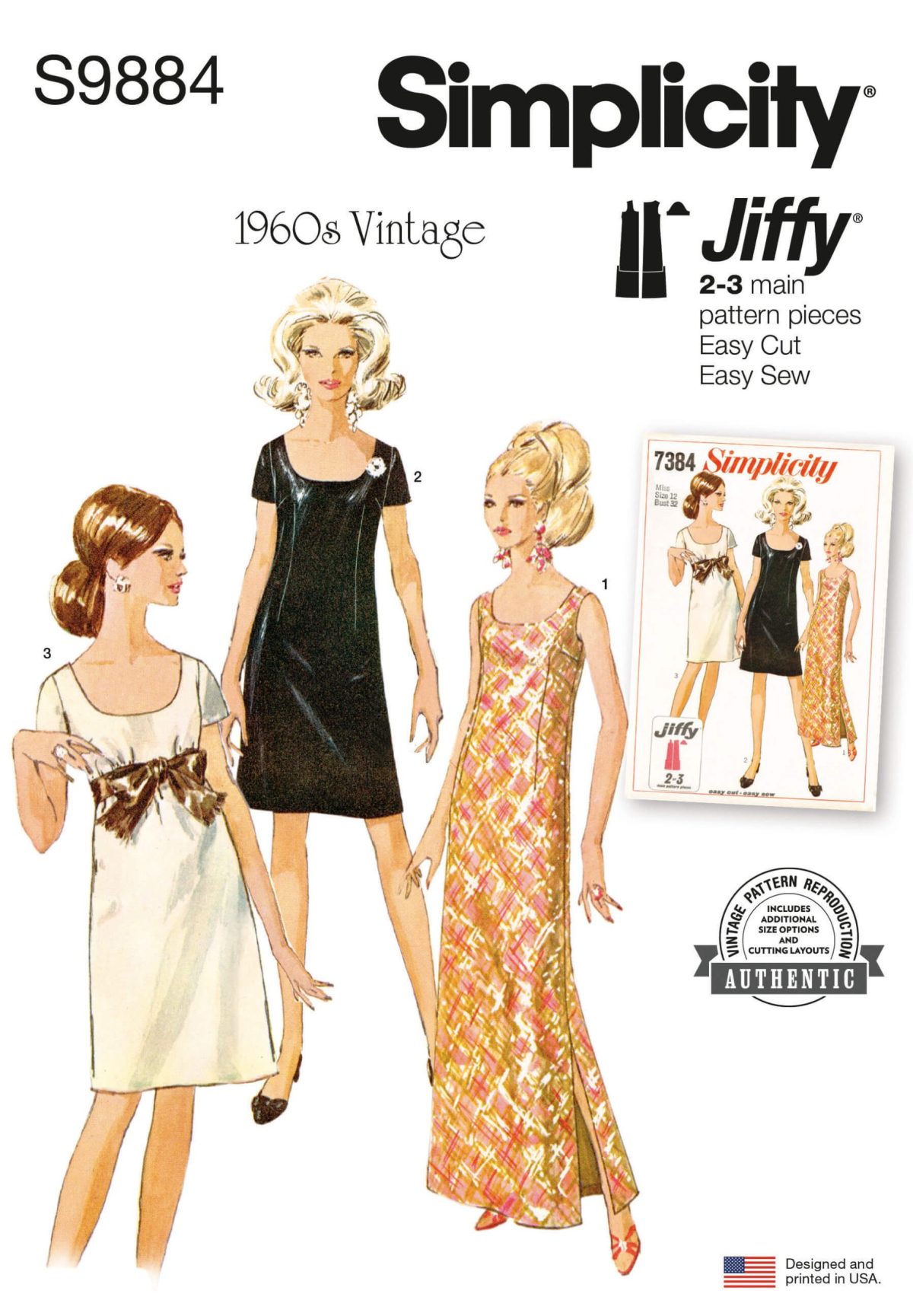Simplicity Sewing Pattern S9884 Misses’ Dress in Two Lengths - Sewdirect