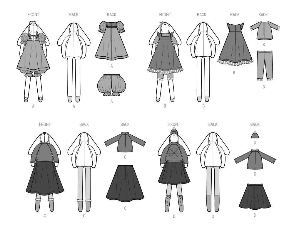 Simplicity Sewing Pattern S9905 Slender Plush Bunny and Clothes By ...