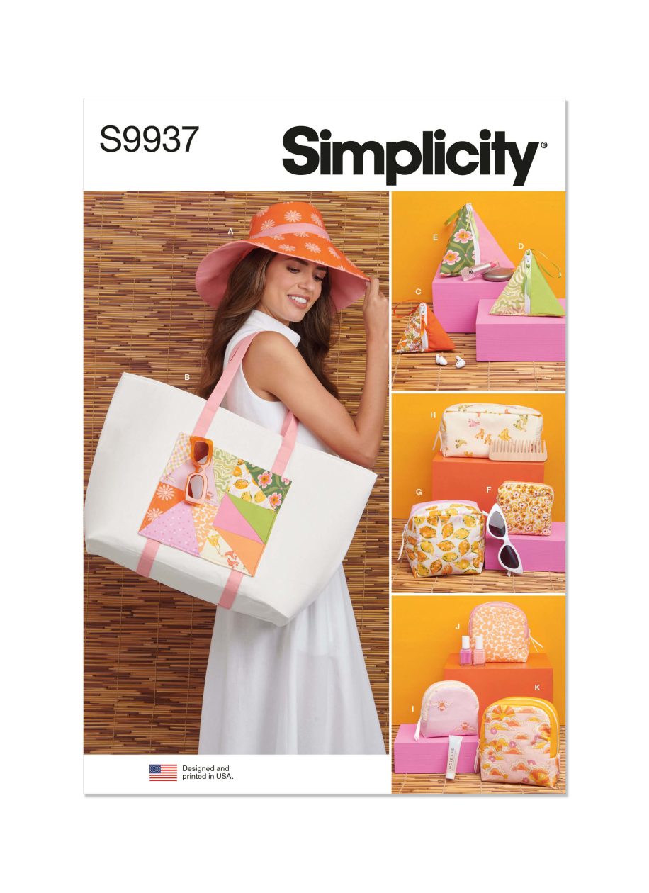 Simplicity Sewing Pattern S9937 Hat, Tote Bag and Zipper Cases - Sewdirect