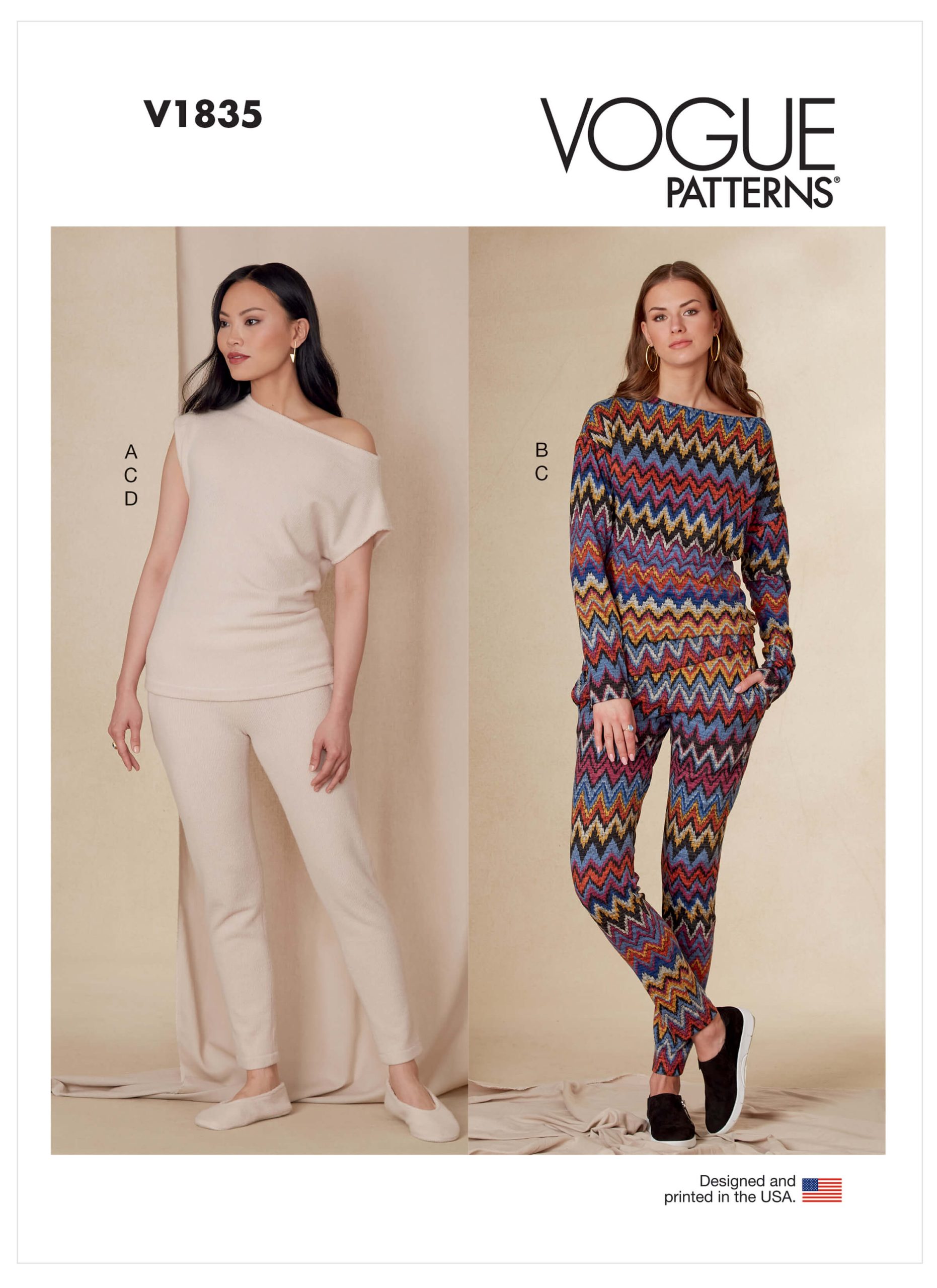 Vogue Patterns V1835 Misses’ Tops, Trousers and Slippers - Sewdirect