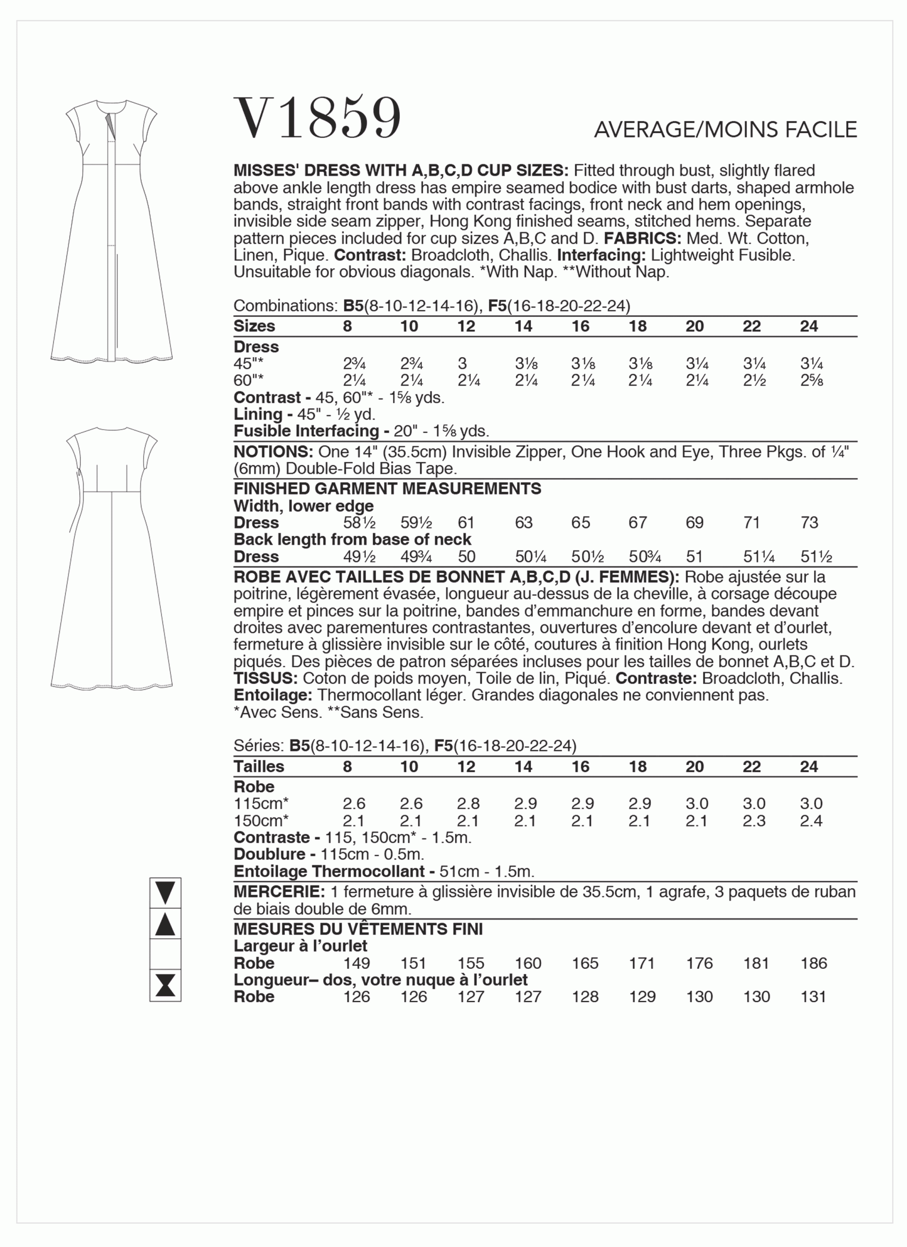 Vogue Patterns V1859 Rachel Comey Misses’ Dress - Sewdirect