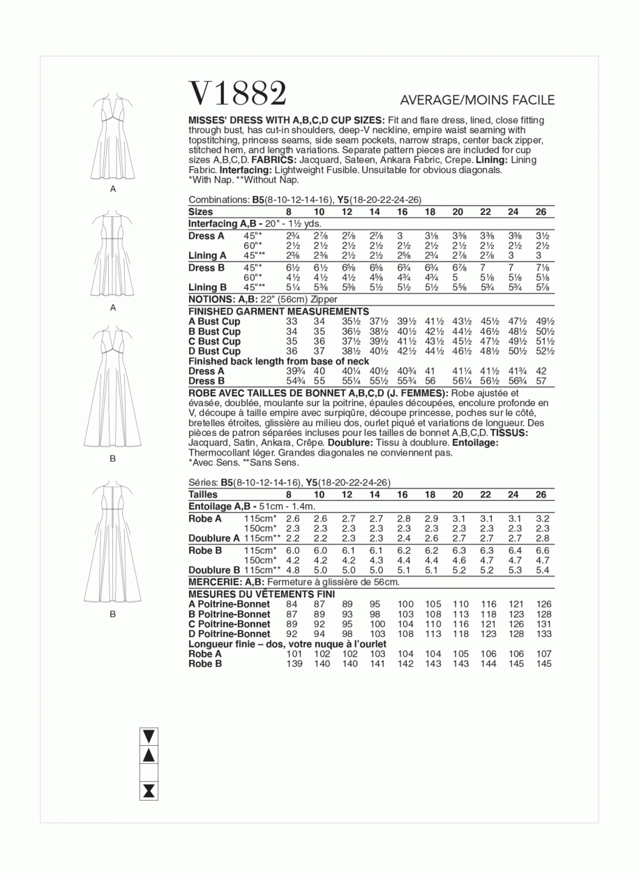 Vogue Patterns V1882 Misses’ Dress - Sewdirect
