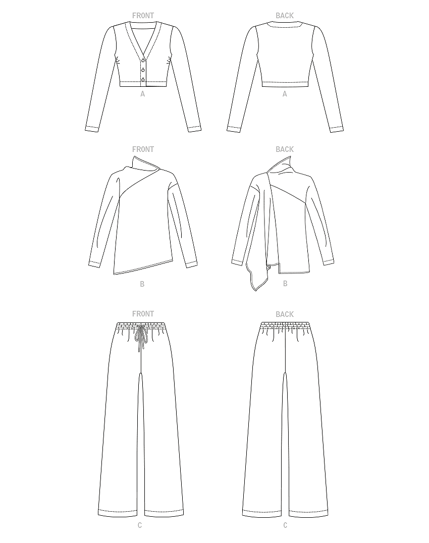 Vogue Patterns V1914 Misses’ Cardigan, Tunic and Trousers - Sewdirect