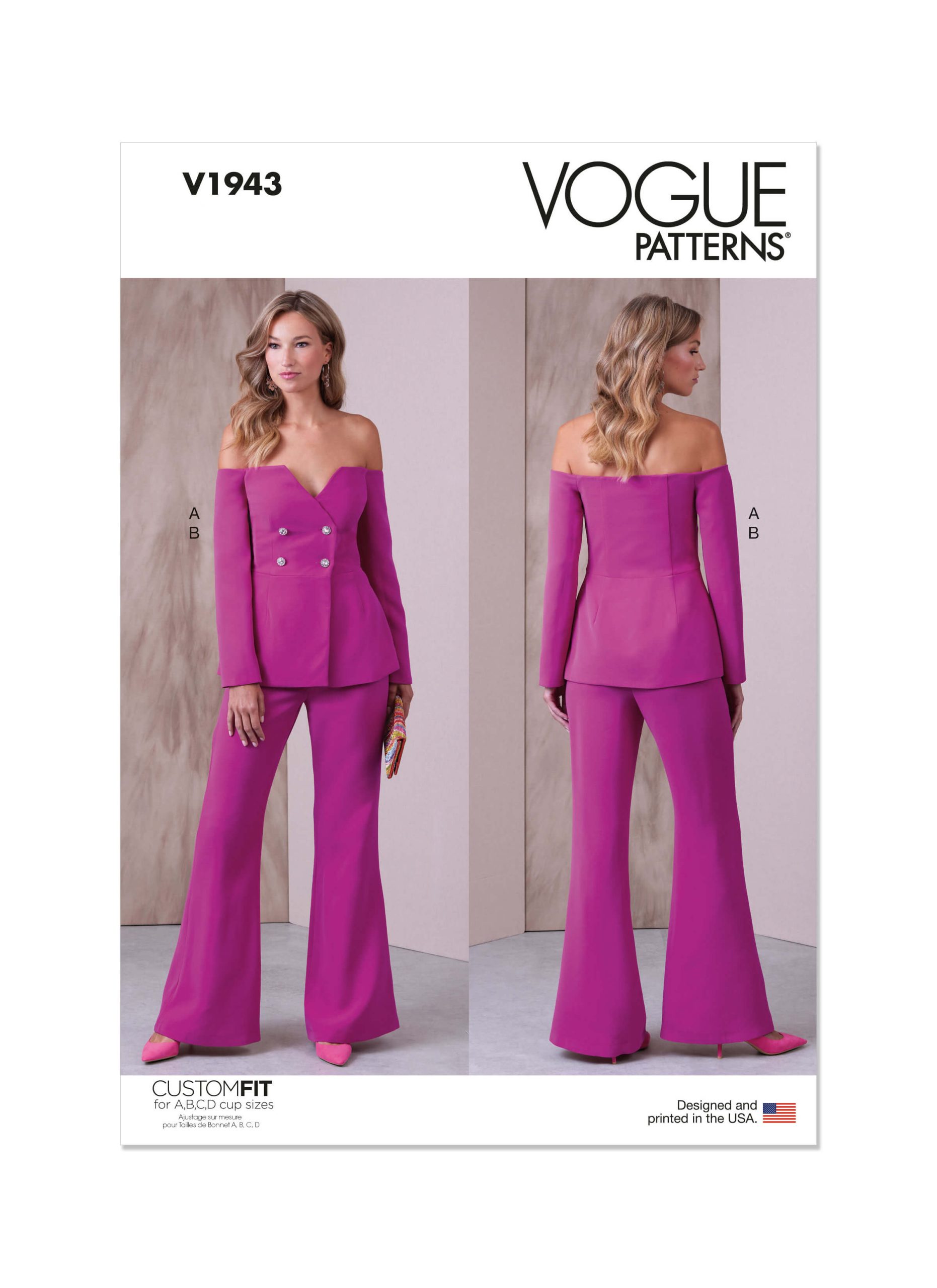 Vogue Patterns V1943 Misses’ Jacket and Trousers - Sewdirect