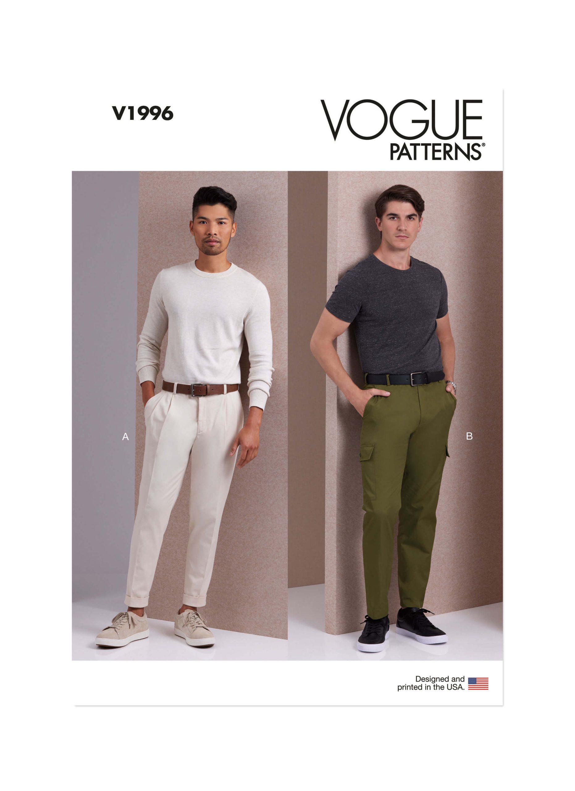 Vogue Patterns V1996 Men’s Trousers - Sewdirect