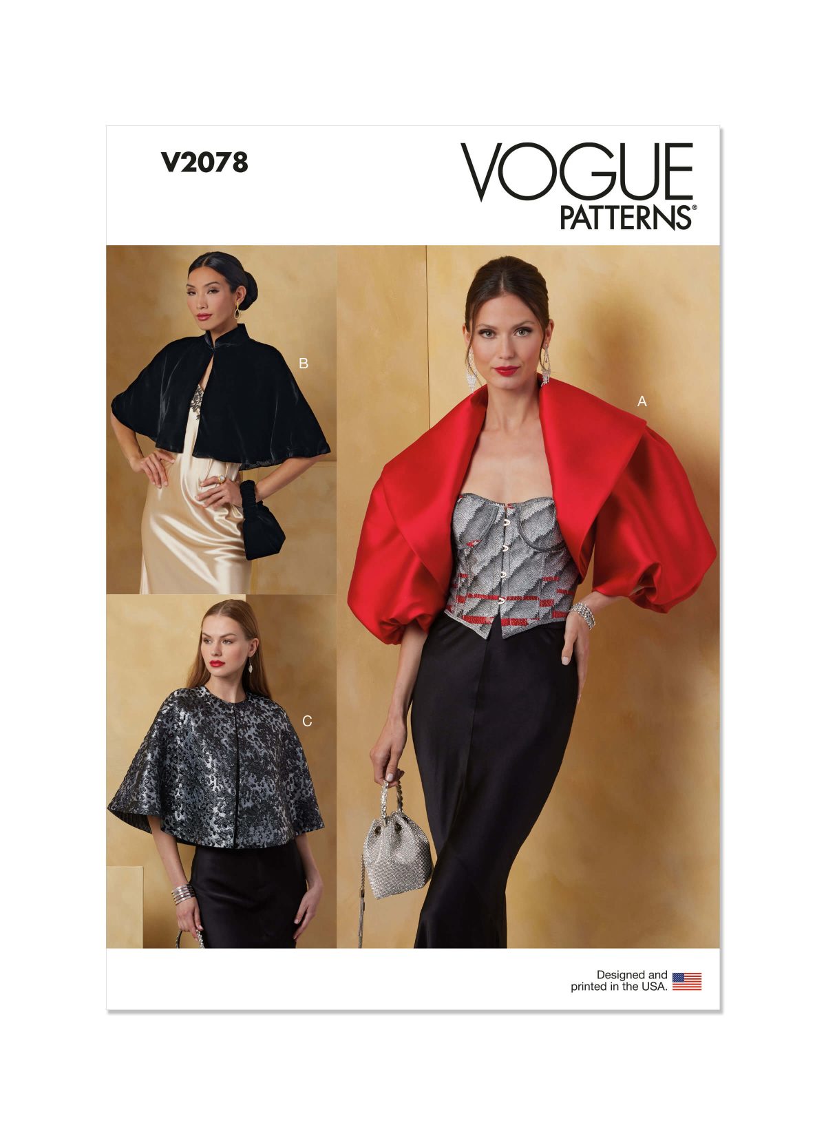 Vogue Sewing Pattern V2078 Misses’ Bolero and Capes - Sewdirect