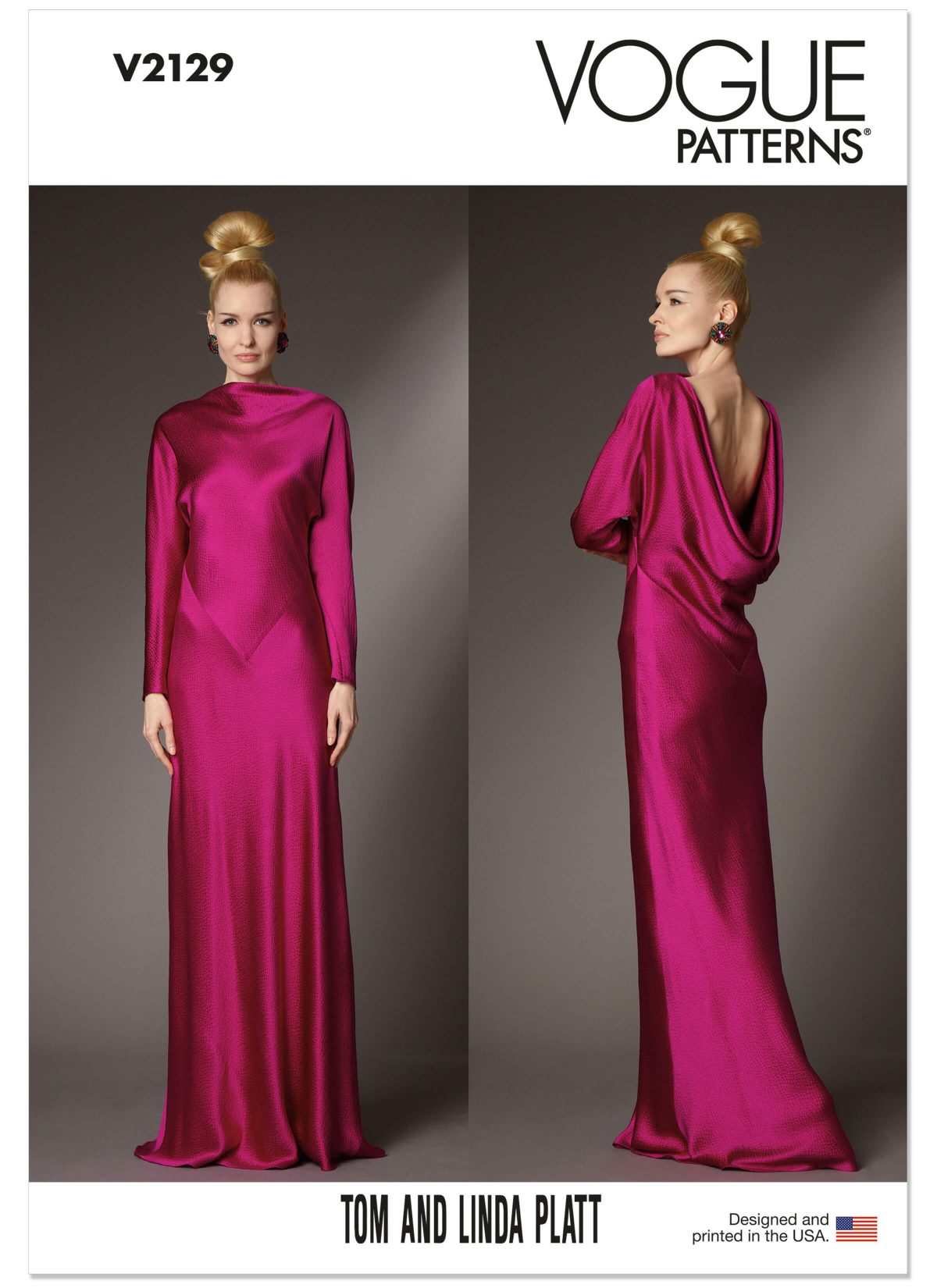 Vogue Patterns Sewing Pattern V2129 Misses’ Bias-Cut Full-Length Dress ...