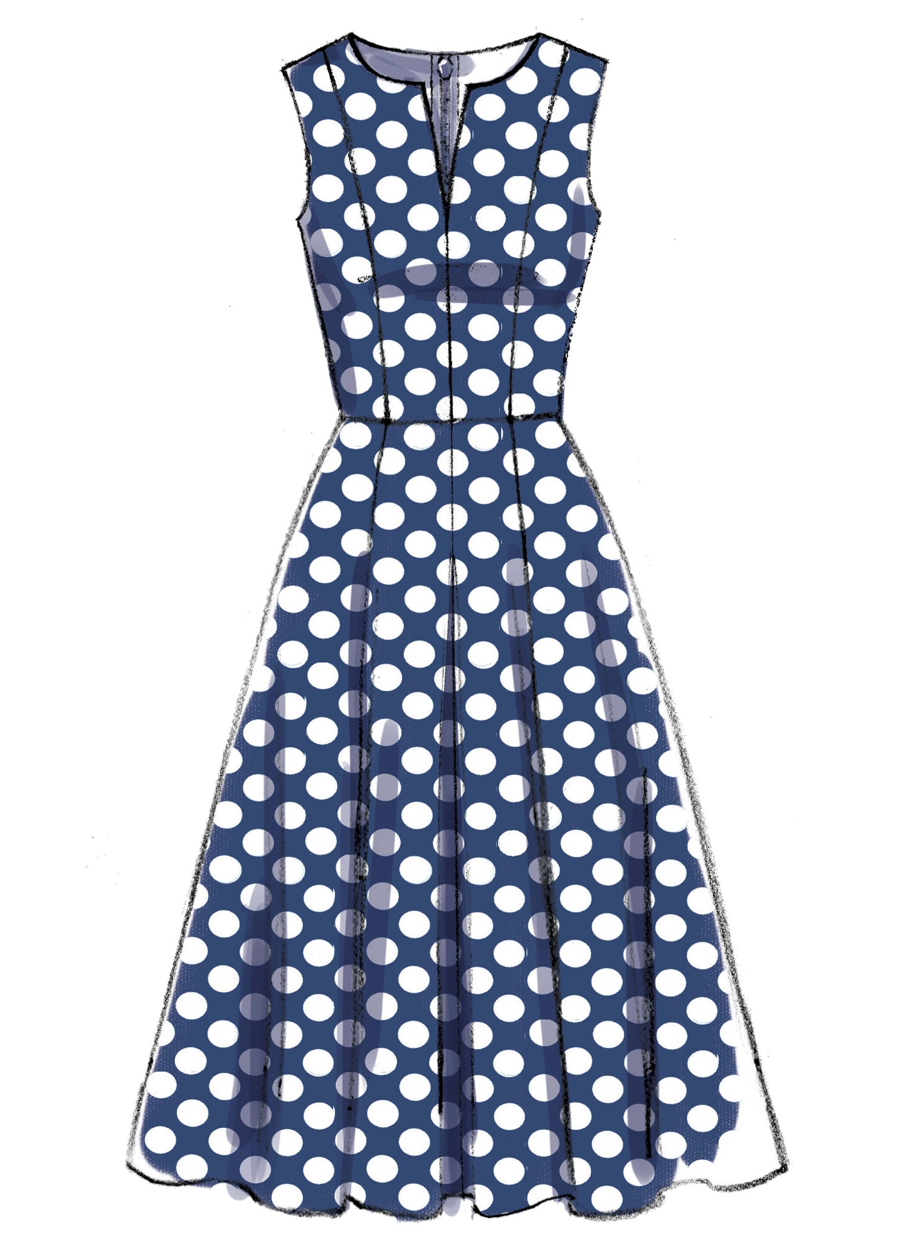Vogue Patterns V9167 Misses’ Notch-Neck Princess-Seam Dresses - Sewdirect