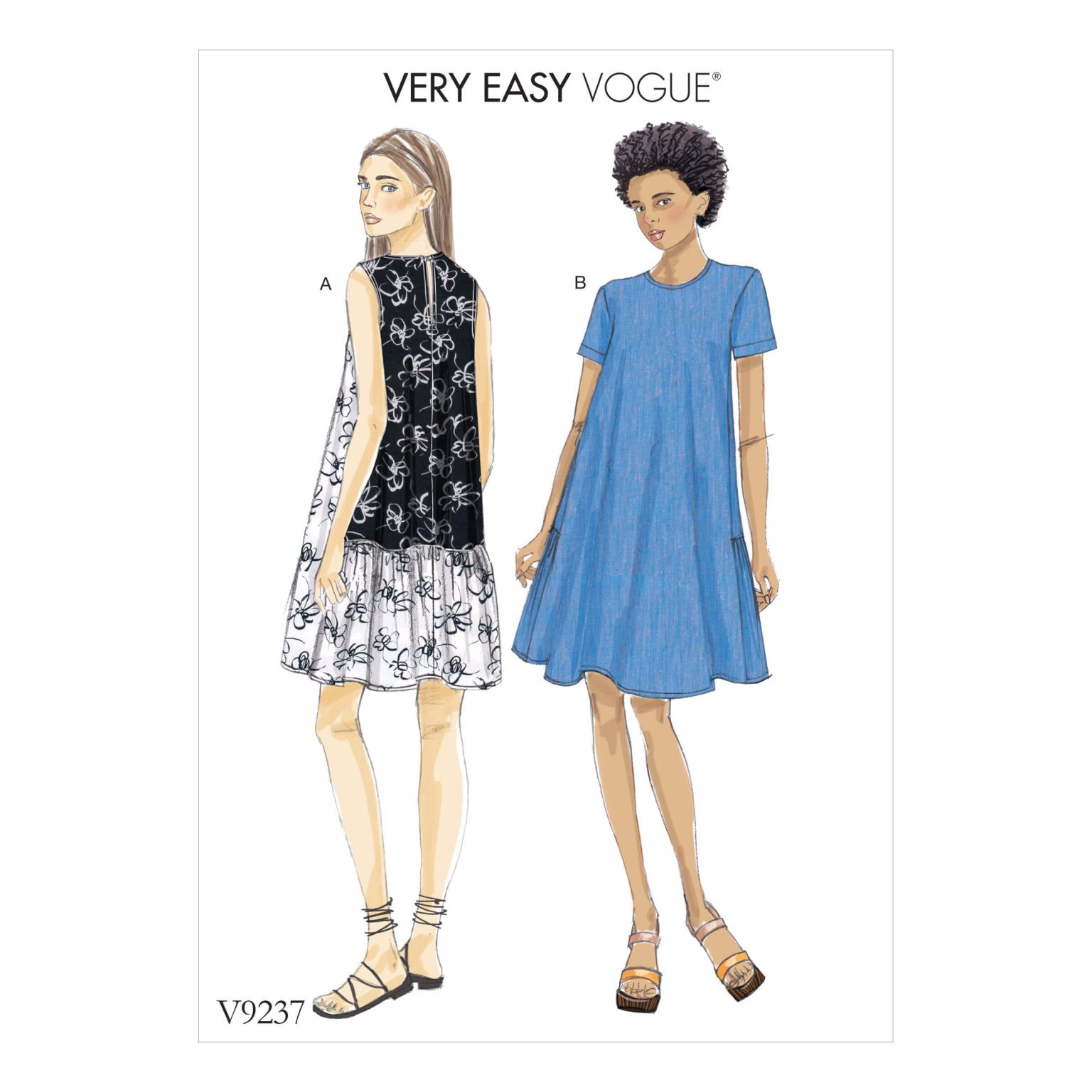 Vogue Patterns V9237 Misses’ A-Line, Back-Ruffle Dresses - Sewdirect