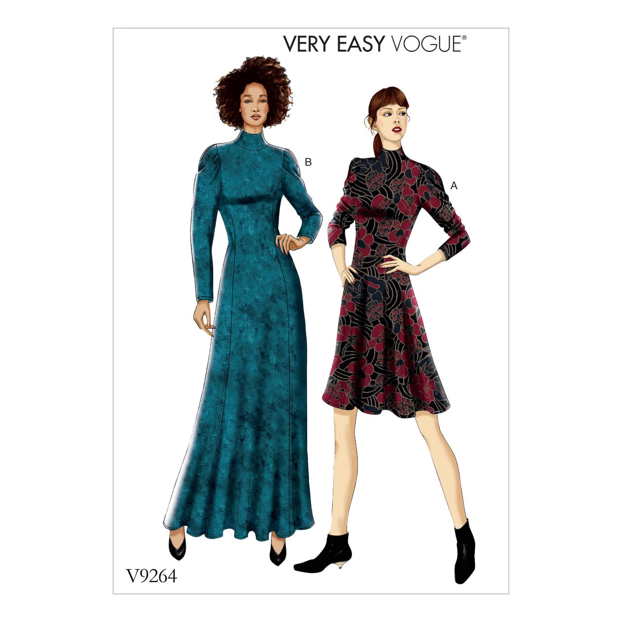 Vogue Patterns V9264 Misses’/Misses’ Petite Fit-And-Flare Dresses ...