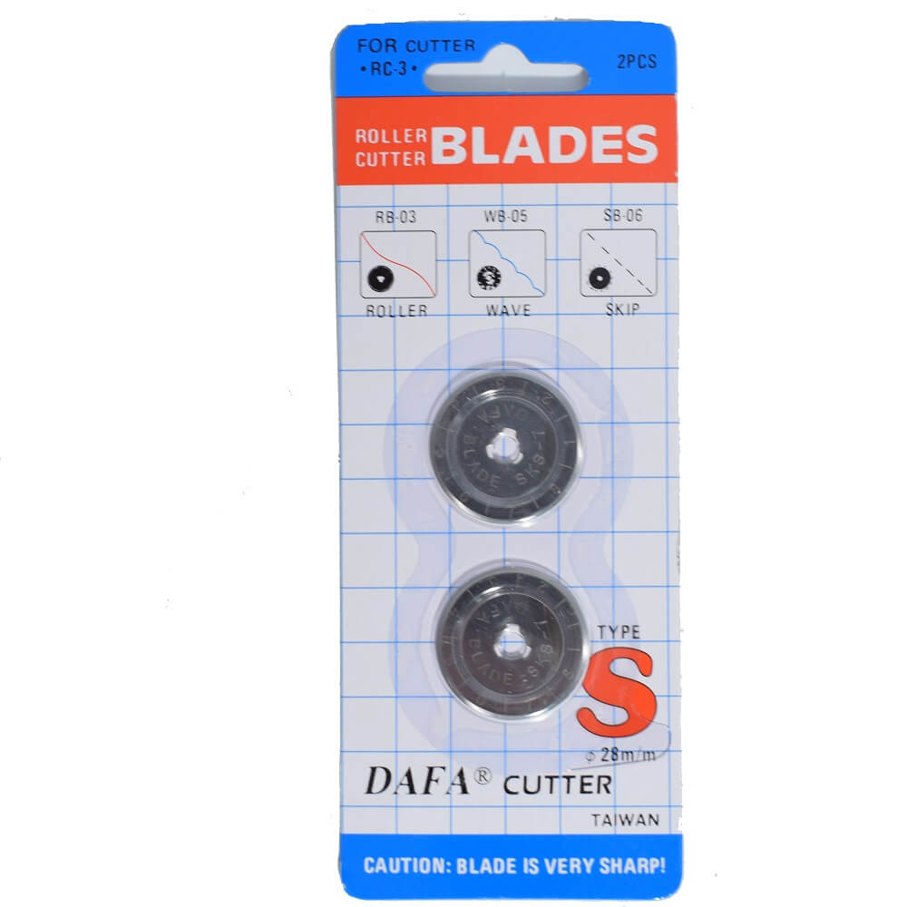 DAFA 28MM ROTARY CUTTER REPLACEMENT BLADES X 2 - Sewdirect