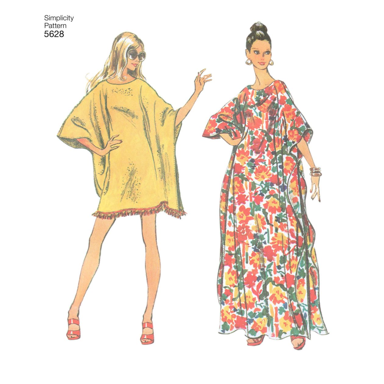 Simplicity Sewing Pattern 5628 Women’s One Size Vintage Jiffy Caftan ...